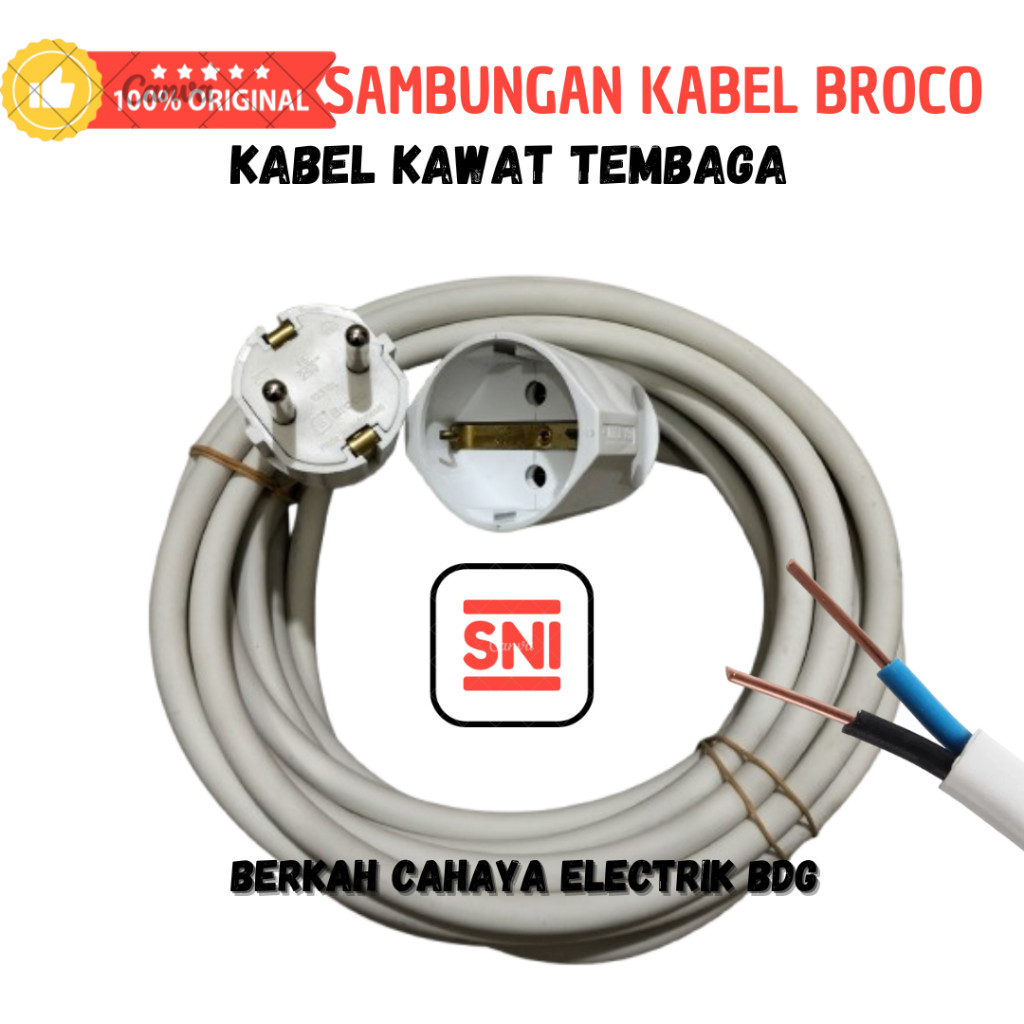 Jual sambungan kabel kawat tembaga kontra broco steker broco / kontra ...