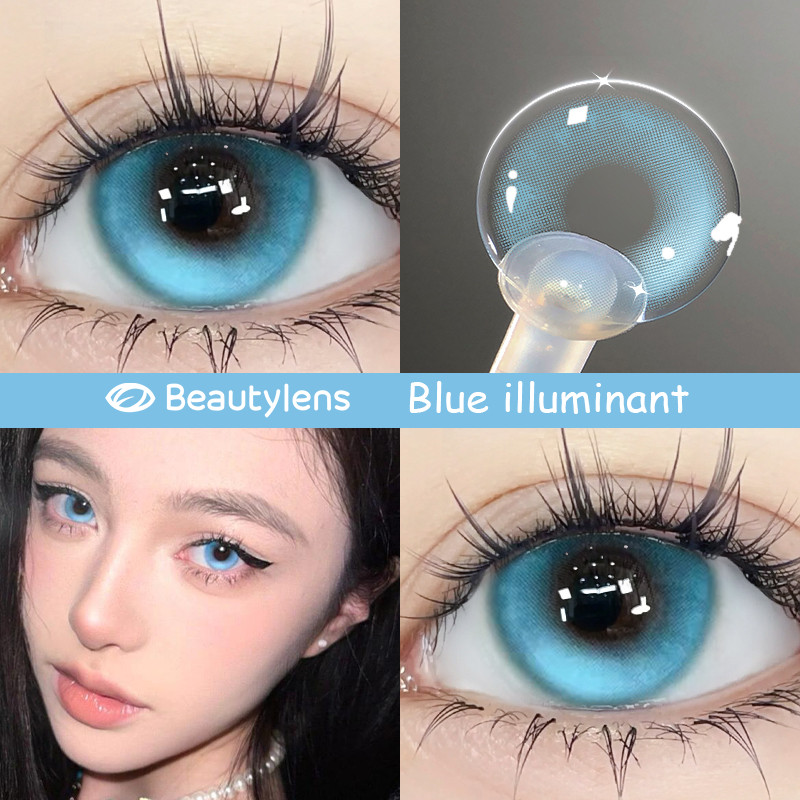 Jual BEAUTYLENS Blue illuminant Softlens Biru Hijau Oranye Berwarna ...