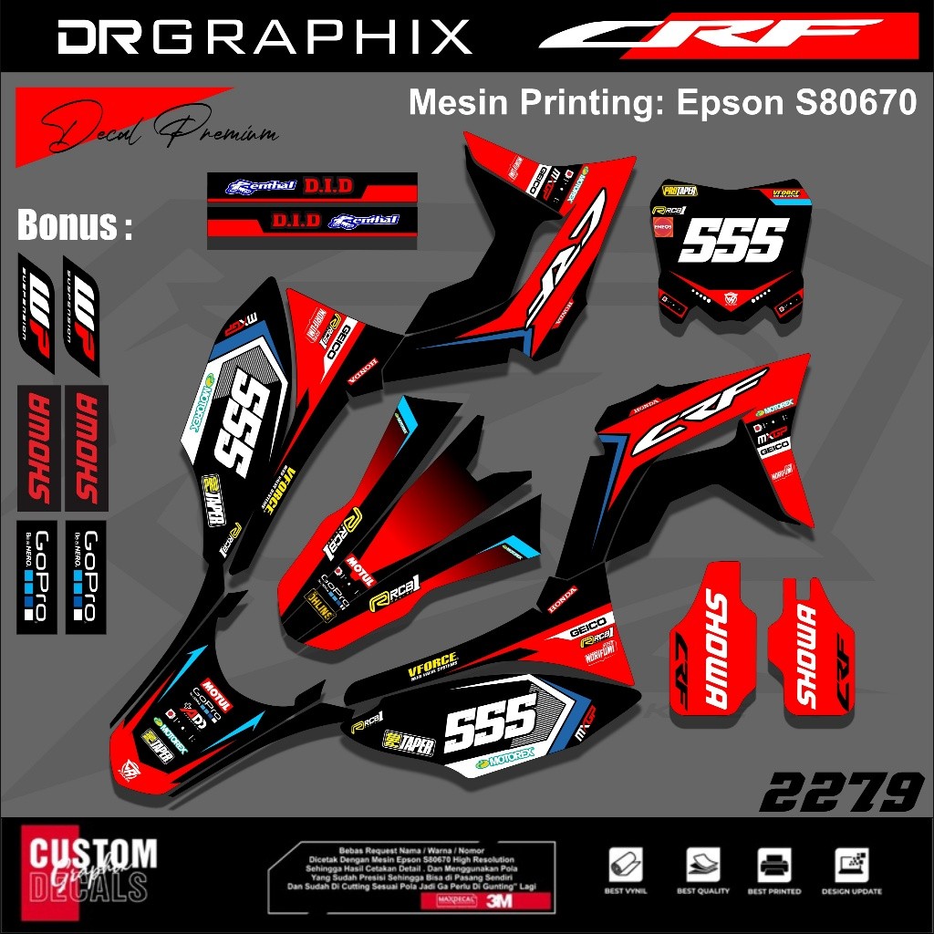 Jual Decal Crf / Decal Crf Supermoto Decal Crf 150 L full body terbaru ...