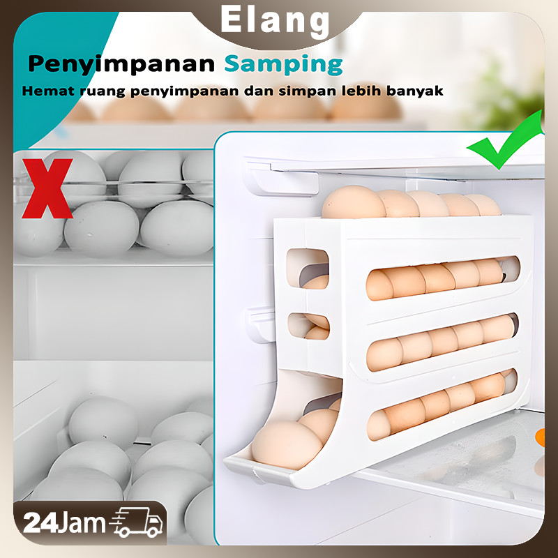 Jual Rak Telur Tingkat / 4 Tier Rak Penyimpanan Tempat Penyimpanan ...