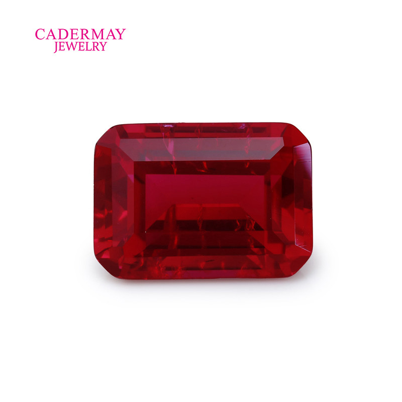 Jual Lab Grown Ruby With Inclusions 2x4mm-15x20mm Rectangle Emerald Cut ...