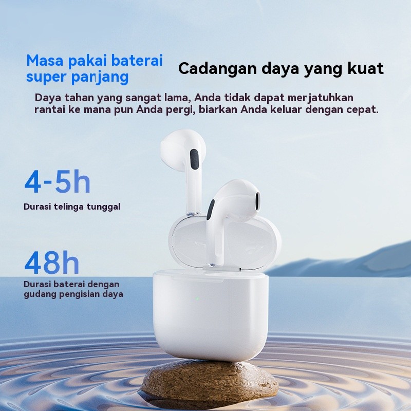 Jual (COD)TWS Pods Pro4 Headset Bluetooth Olahraga Tahan Air Wireless Earphone Bluetooth ...