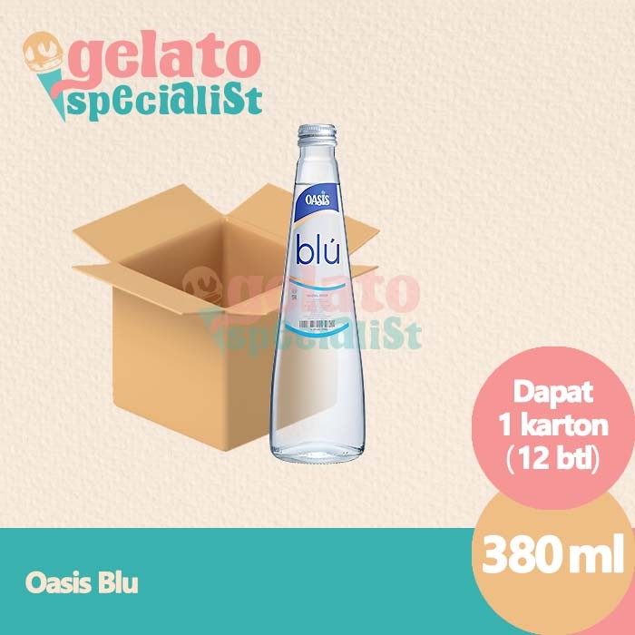Jual OASIS BLU AIR MINERAL BOTOL KACA 380ML (12pcs) | Shopee Indonesia