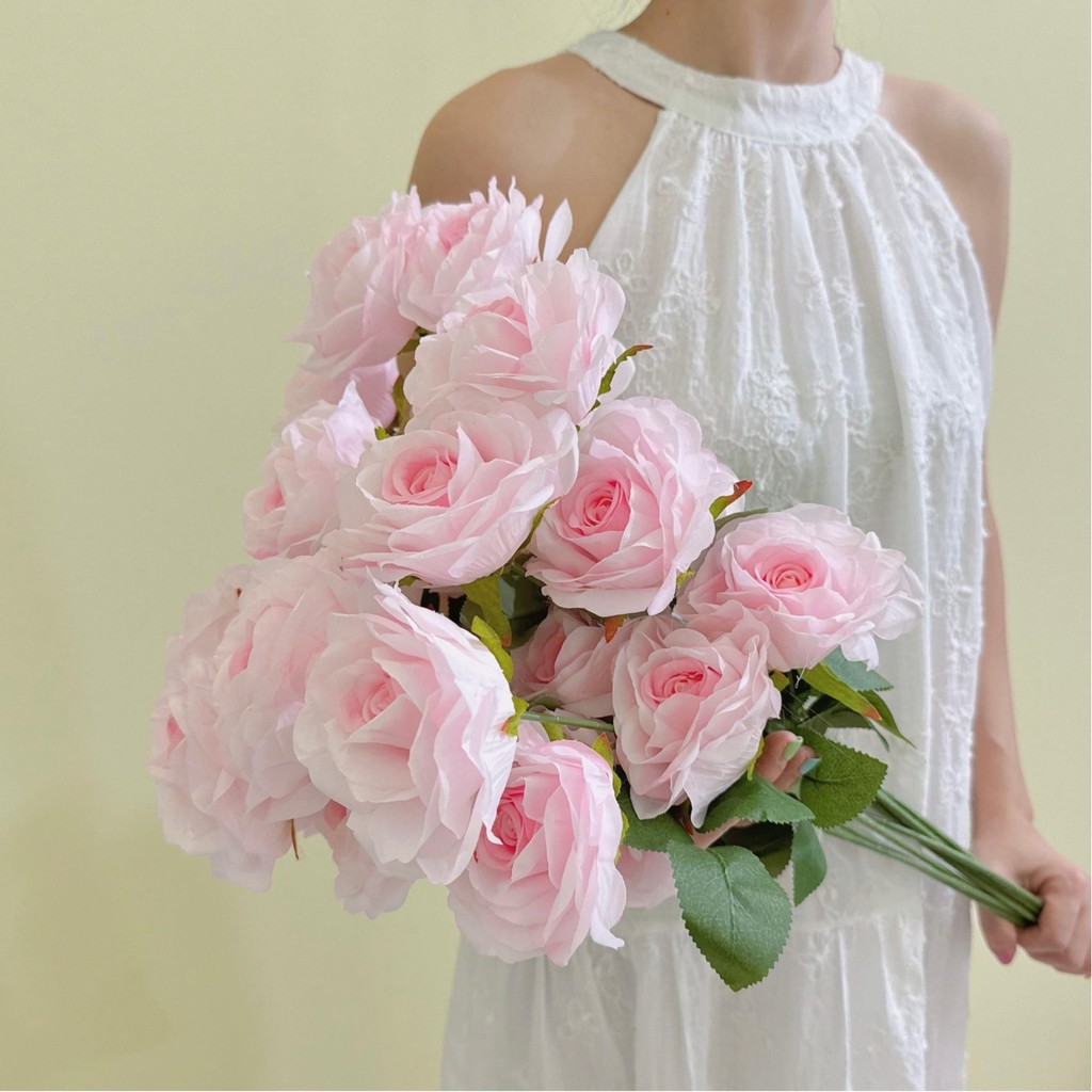 Jual Bunga Rose Angel Bunga Hias Premium Tangkai 67cm 3 Kuntum | Shopee ...