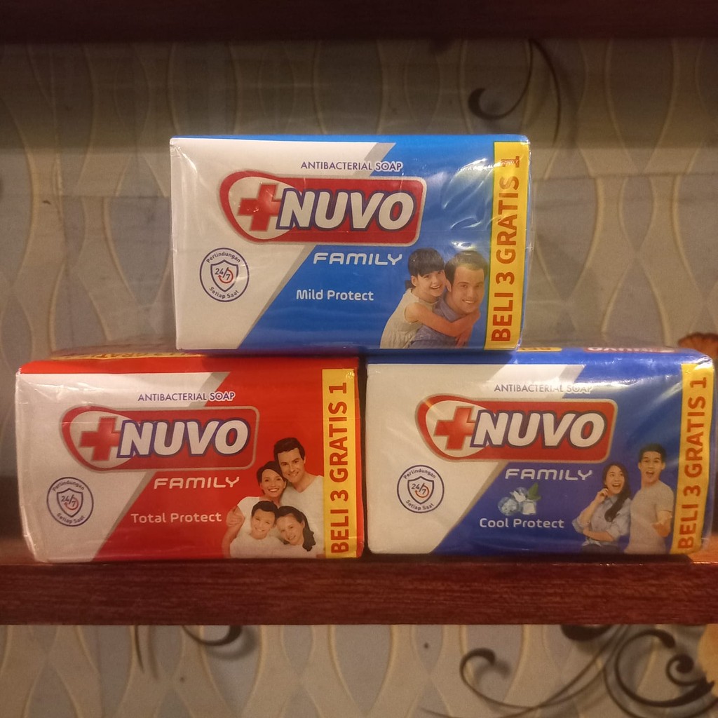 Jual Nuvo Sabun Kesehatan Family Biru mild protec / Merah total protec ...