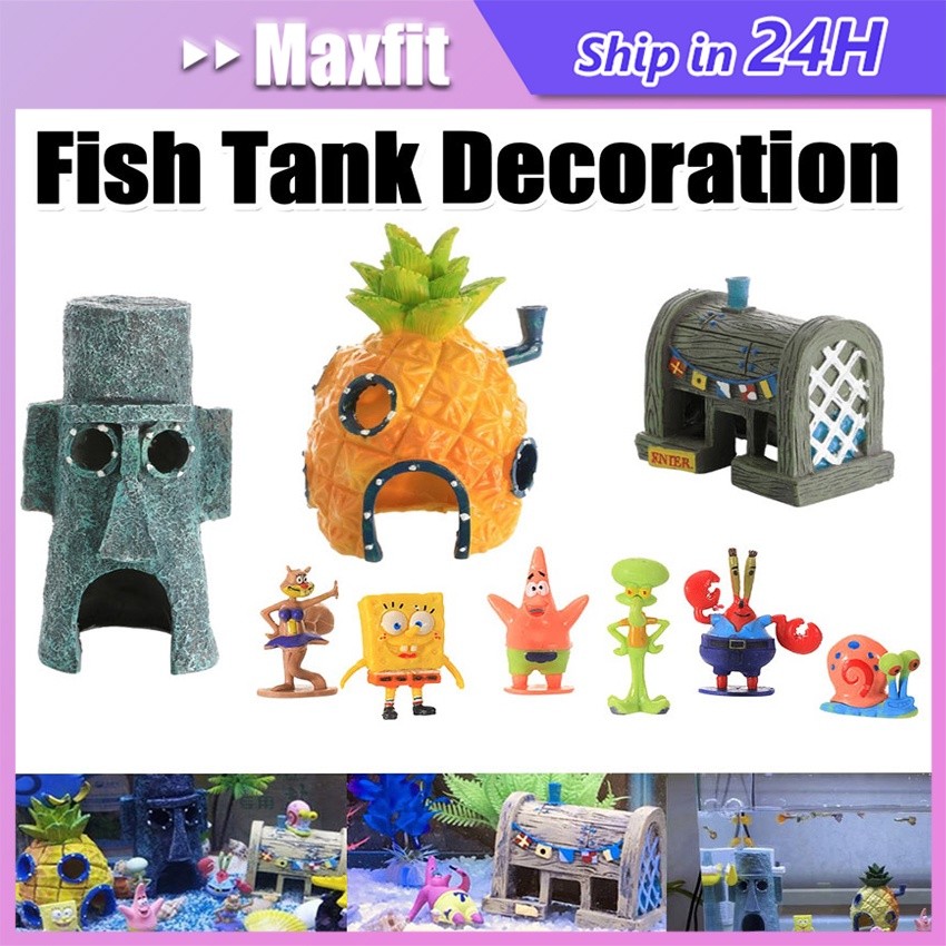 Jual ZENX9G Hiasan Aquarium Rumah Spongebob Rumah Nanas - Miniatur ...