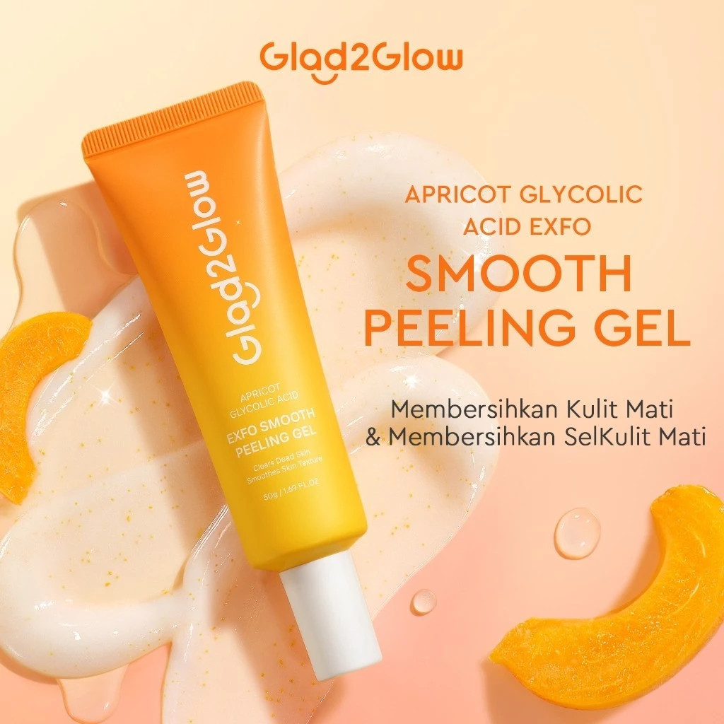 Jual [BARU] - Glad2Glow peeling gel Apricot Glycolic Acid Exfo Smooth ...