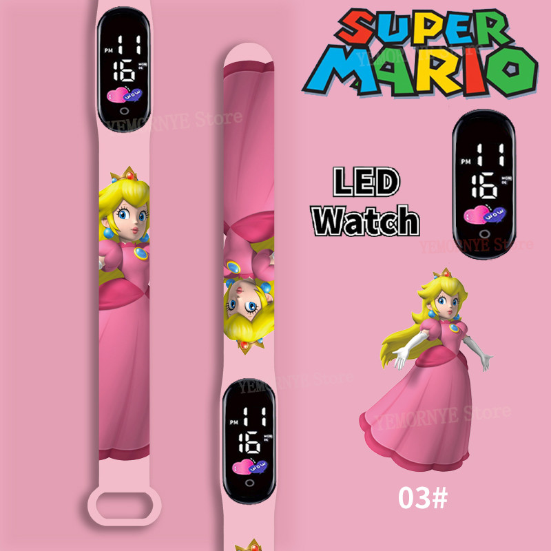 Jual Mario Bros Children's Watches Action Figures Luigi Princess Peach ...