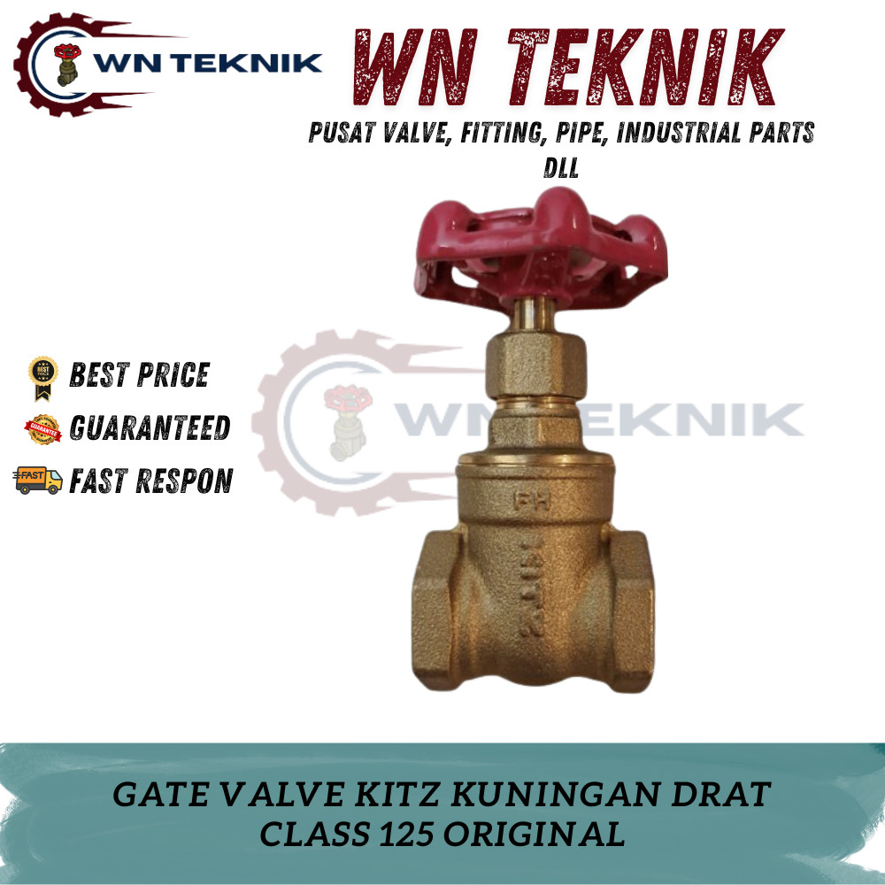 Jual GATE VALVE KITZ KUNINGAN 2 1/2" INCH CLASS 125 DRAT ORIGINAL 100% | Shopee Indonesia