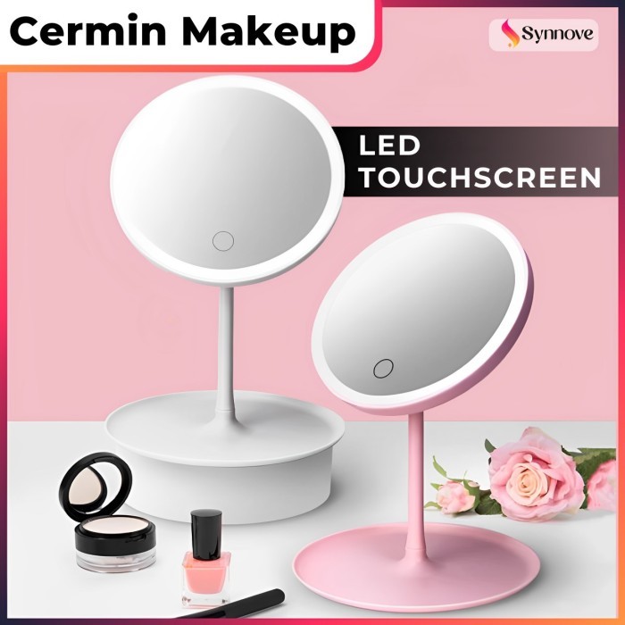 Jual Cermin Makeup LED Touchscreen Rotasi 90 Derajat Cermin Meja Cermin ...