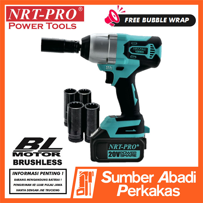 Jual NRT-PRO TX65DC Mesin Bor Impact Wrench Cordless 1/2" 20V Pembuka ...