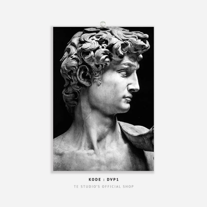 Jual Poster Modern Apollo Marble Sculpture David Popolo Graffiti Art ...