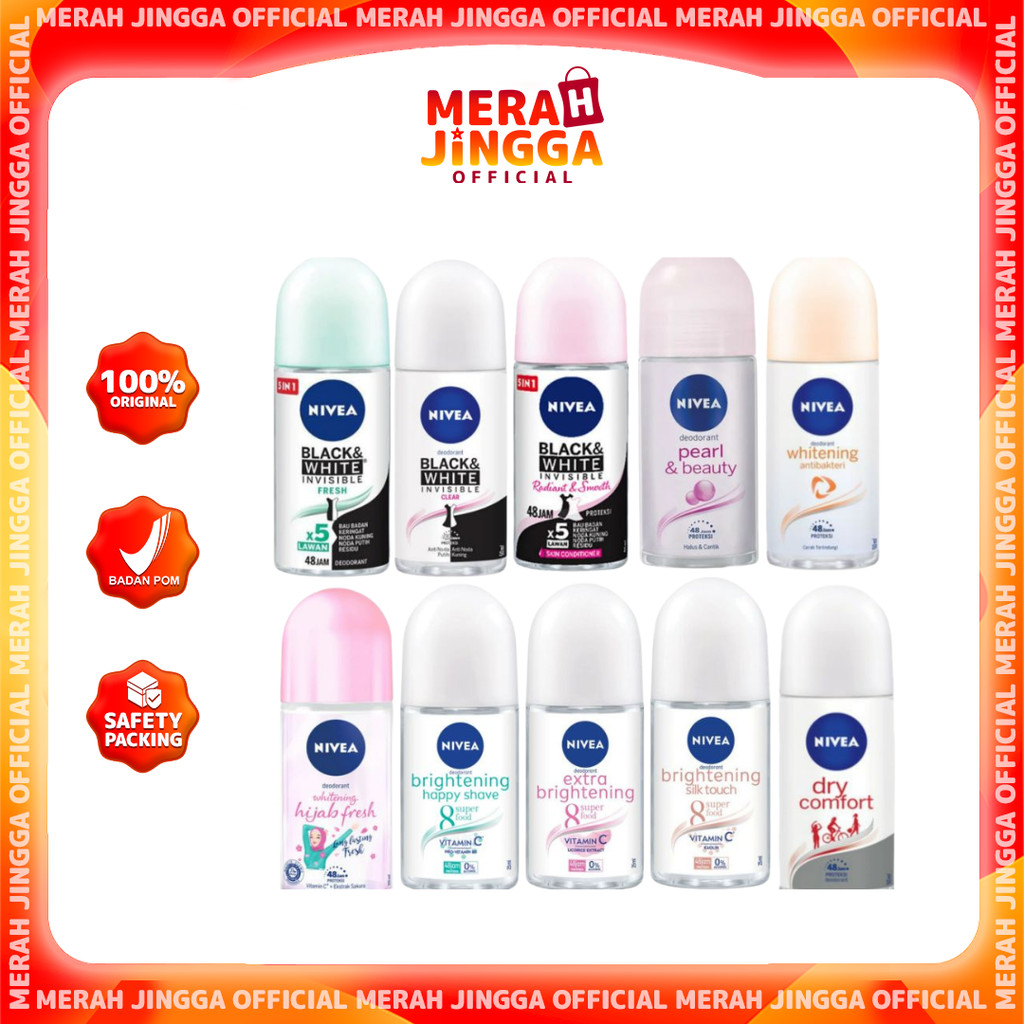 Jual Nivea Deodorant Roll On Women 50ml | Merah Jingga Official ...