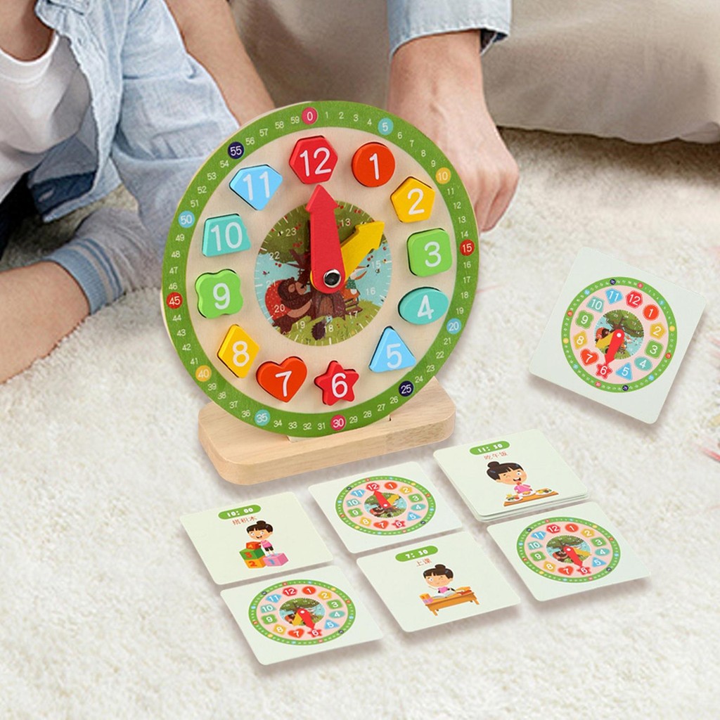 Jual Clock Learning Time Learning Teaching Aid for Kindergartner Clocks ...