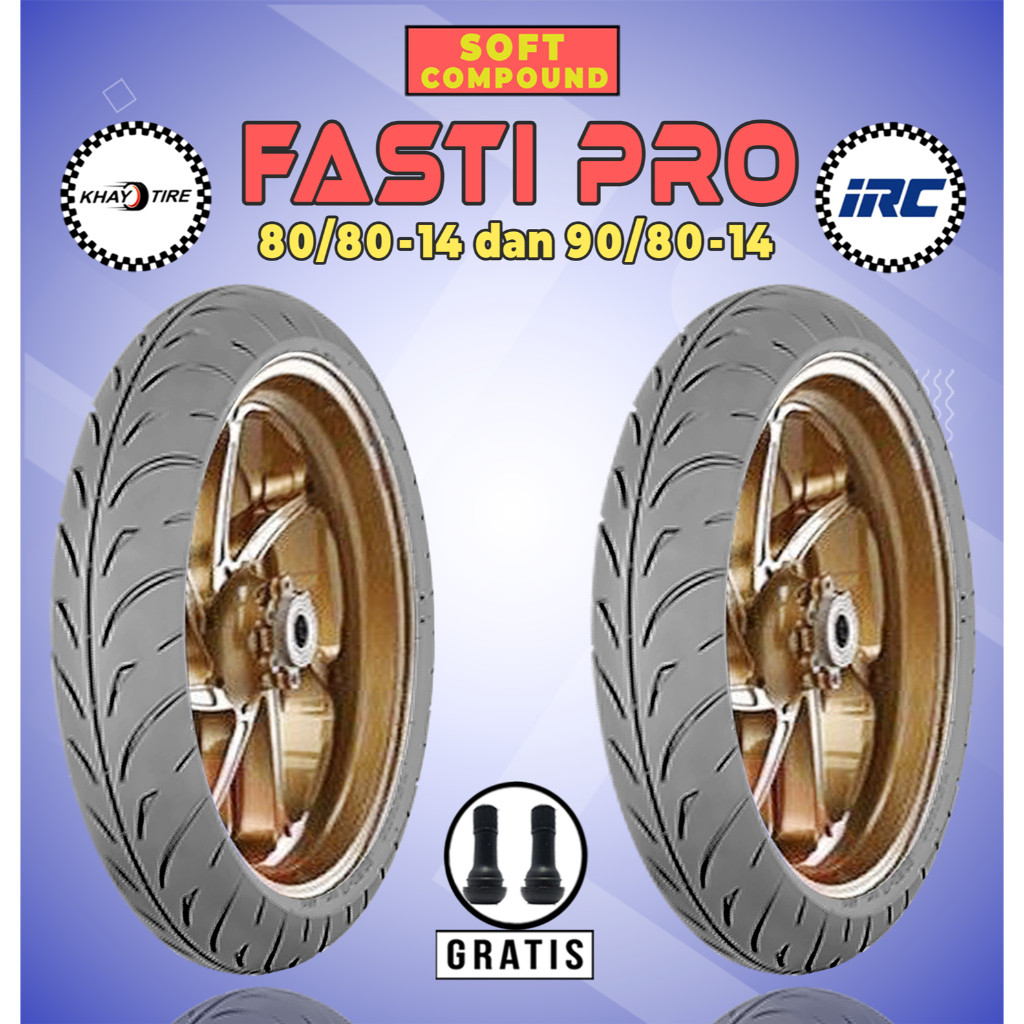 Jual Paket Ban Soft Compound Motor Matic IRC FASTI PRO 80/80-14 + 90/80 ...