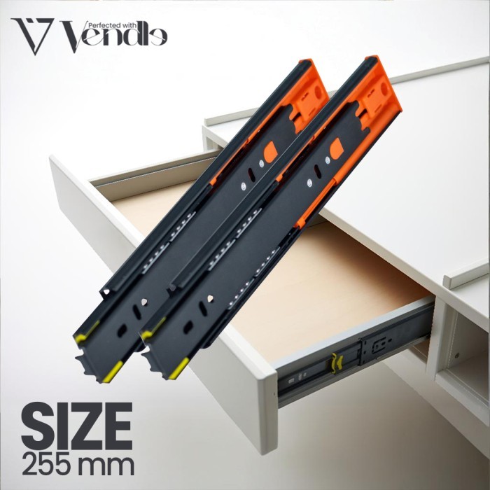 Jual Rel Laci Push To Open - Rail Drawer Slider Kabinet Sliding - Rel ...