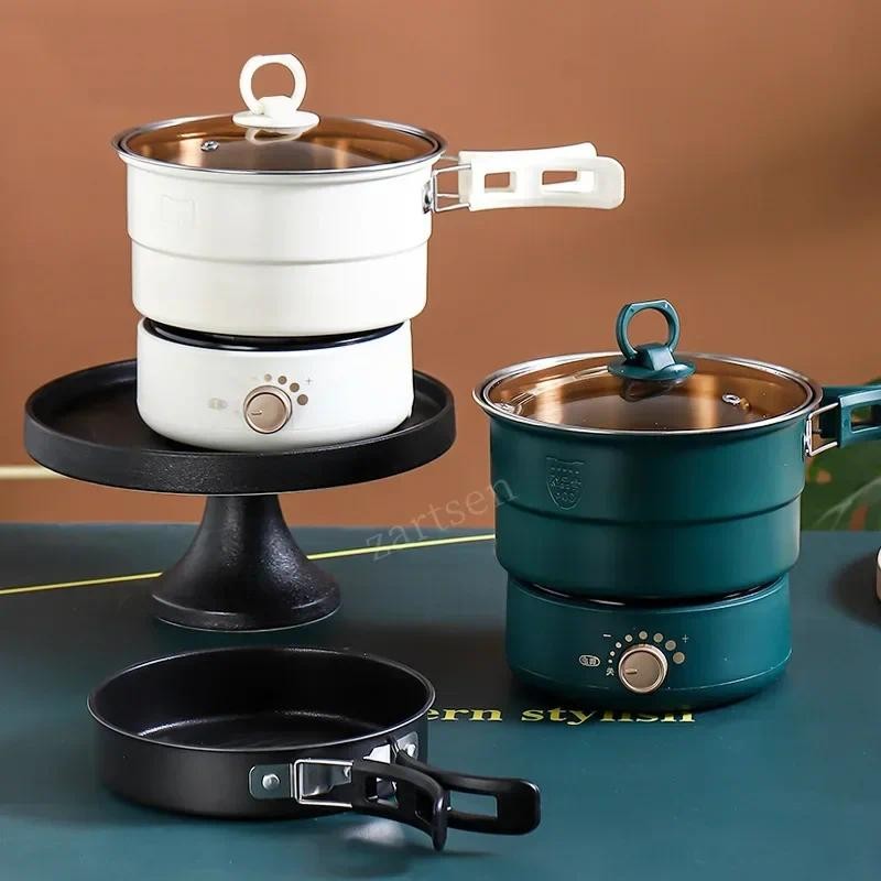 Jual Electric Split Cooking Pot Foldable Multicooker Frying Pan Hotpot ...