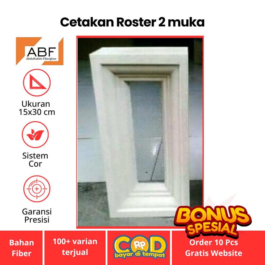 Jual Cetakan loster plong polos 15 30 tebal 8 | Cetakan roster cor ...