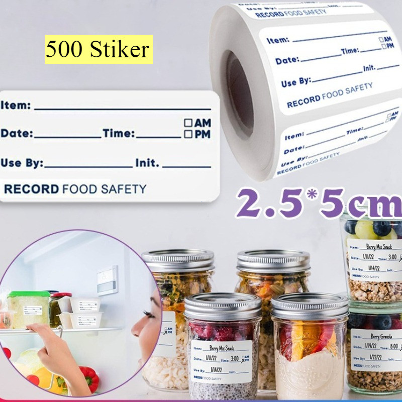 Jual 500 Lembar/Roll Stiker Tanggal Kedaluwarsa Waterproof - Label ...