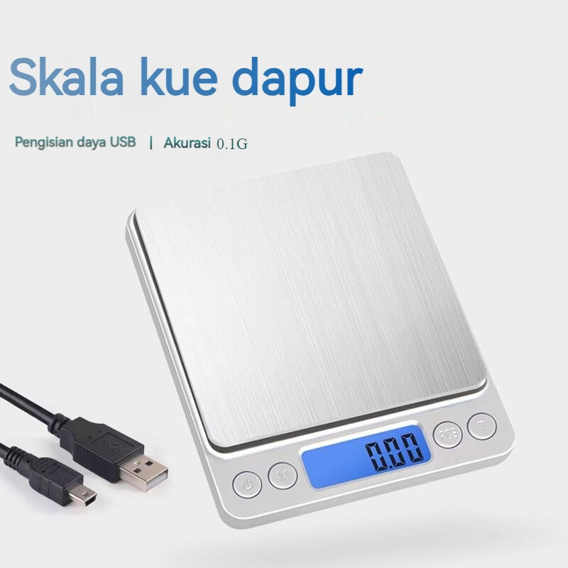 Jual Kitchen Timbangan Elektronik Kecil Pengisian Daya USB Timbangan ...