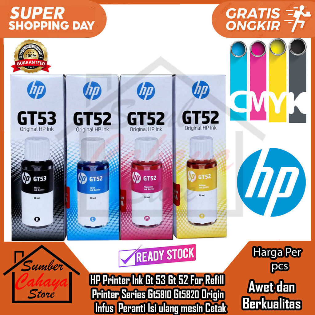 Jual HP Gt53 Gt52 For Printer Gt5810 Gt5820 Perinter Refil Frinter ...