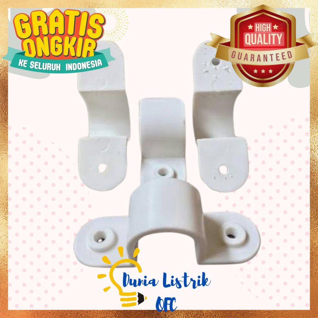 Jual Klem Pipa 20mm Klem PVC Pipa Listrik 20mm Klem Pipa Conduit 20mm ...