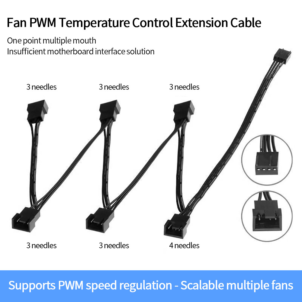 Jual 4 Pin PWM Fan Power Extension Cable Adapter 4 Pin PWM Female To 3/ ...