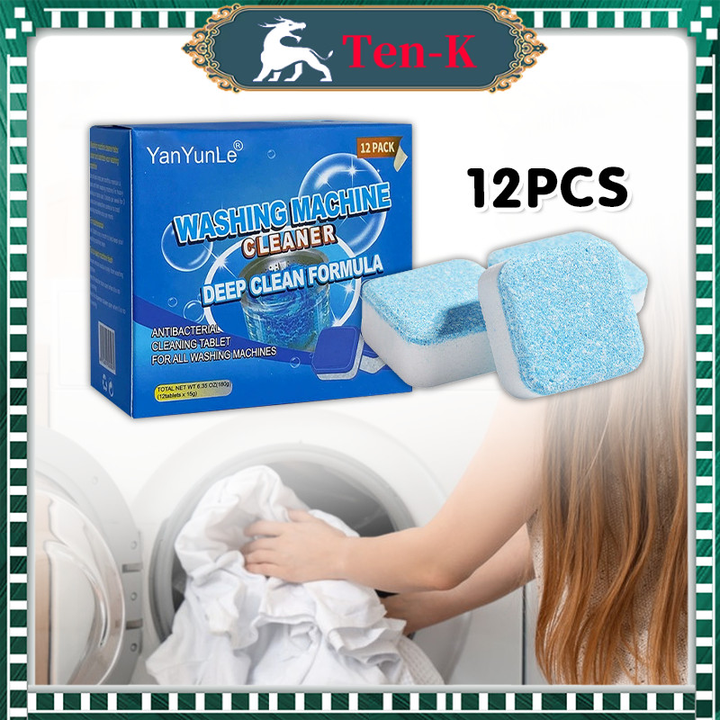 Jual 12Pcs Tablet Pembersih Mesin Cuci / Sabun Deep Cleaning Washing ...