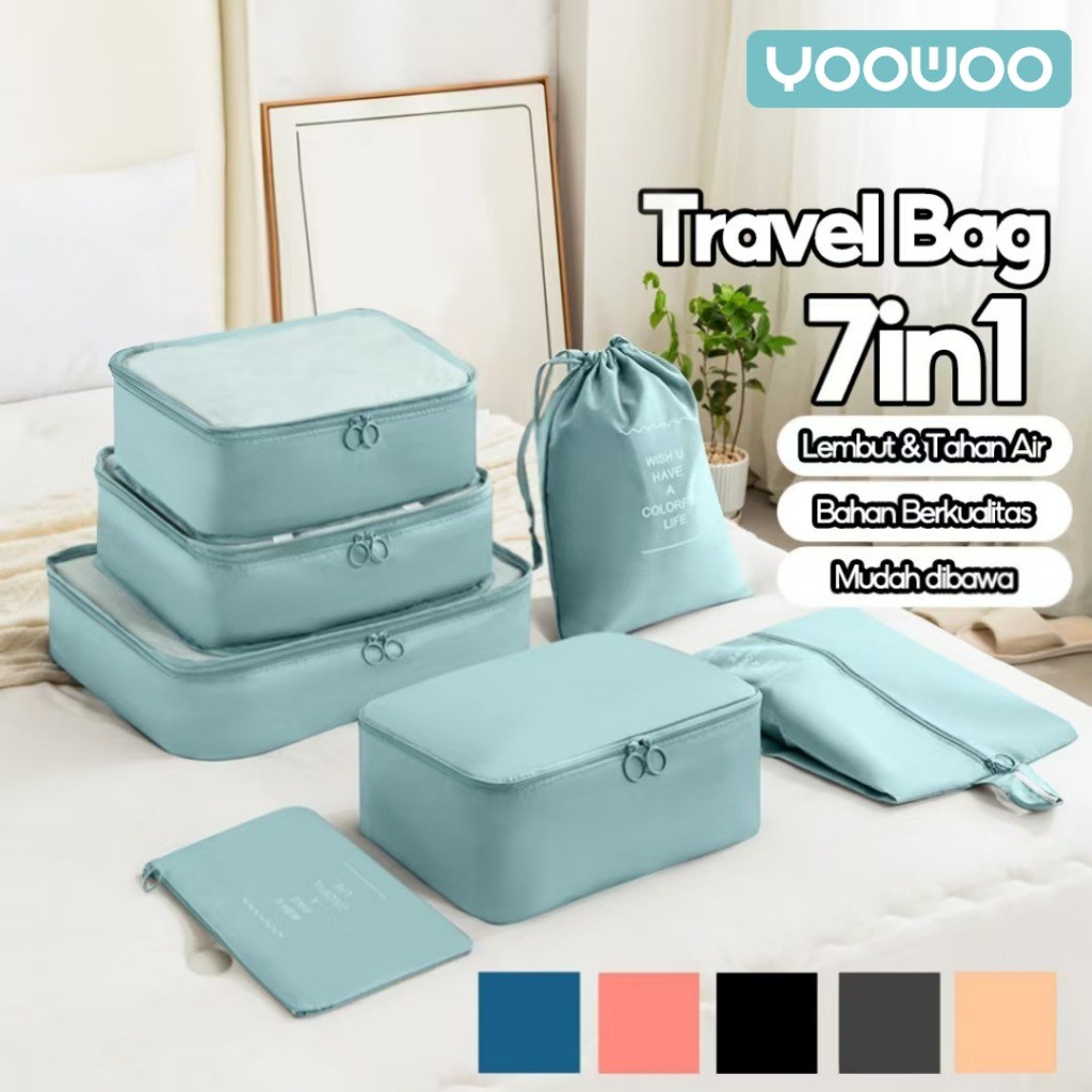 Jual Yoowoo Tas Travel Organizer 7in1 / Organizer Storage Bag / Tas ...