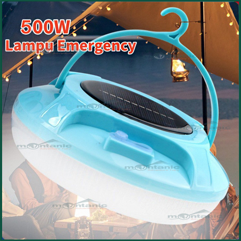 Jual Lampu Emergency UFO Gantung Solar Panel Camping Lamp 500W Lampu Emergency Gantung Camping ...