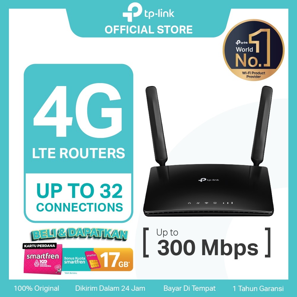Jual TP-Link TL-MR6400 | 4G LTE Router | 300 Mbps Wireless N Modem ...