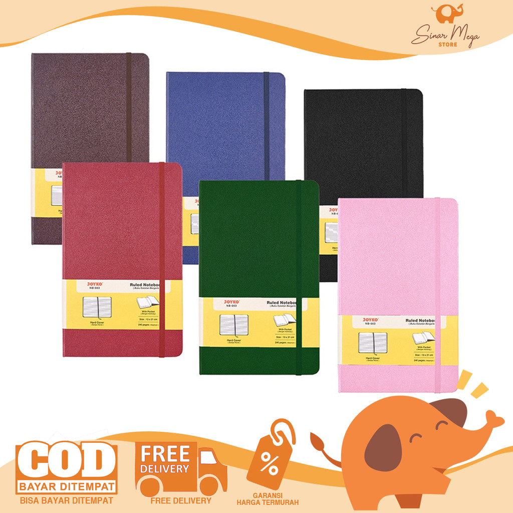 Jual Joyko Ruled Notebook A5 NB-663 Hardcover / Buku Catatan Bergaris ...