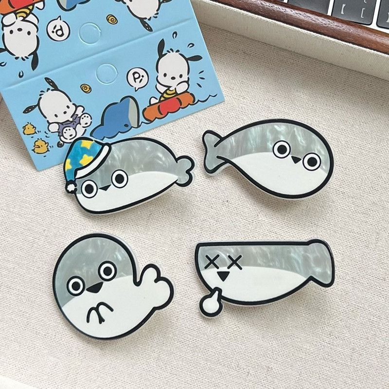 Jual Sacabam Armour Fish Emoji Hairpin Girl Ins Cute Fugthuinny Bangs ...