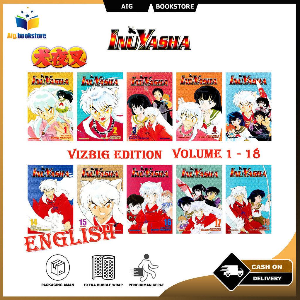 Jual Manga Inuyasha (VIZBIG Edition) by Rumiko Takahashi, Volume 1 - 18 ...
