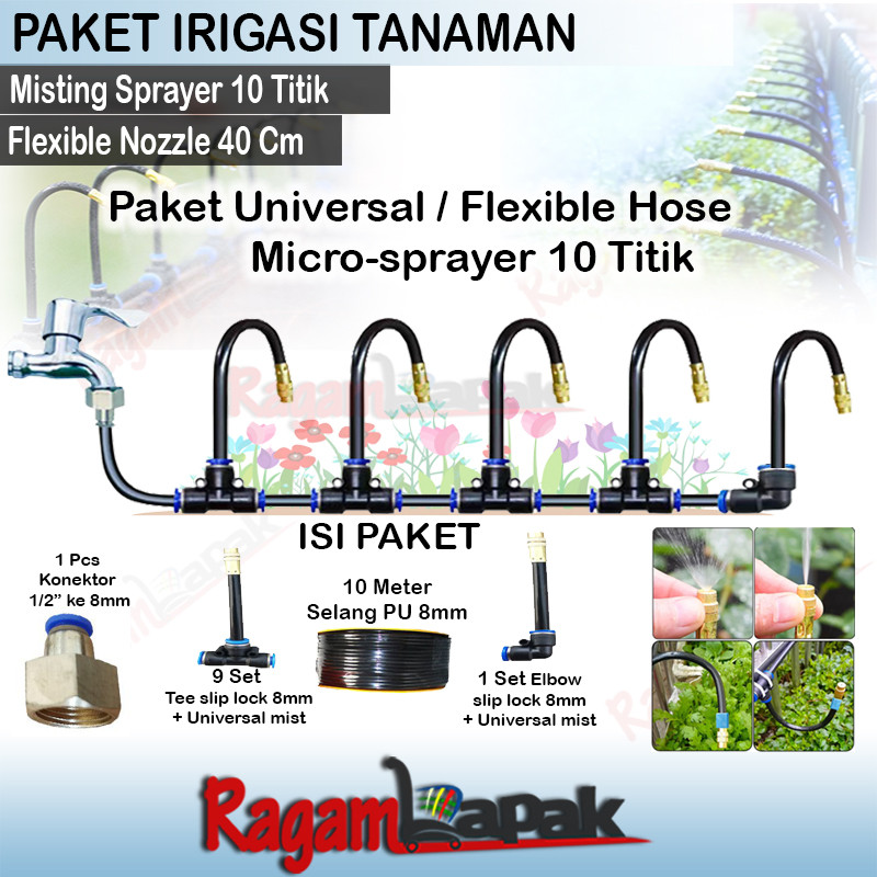 Jual PAKET Universal 40 Cm / Flexible Micro Sprayer / Mist sprayer 10 ...