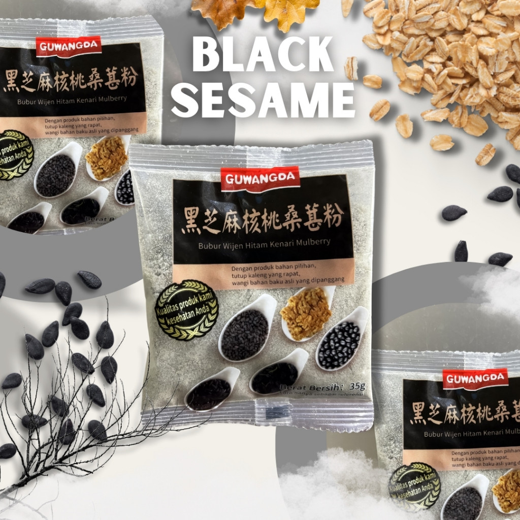 Jual Oufen Lotus Root Powder - Sachet Kemasan Black Sesame (35g ...