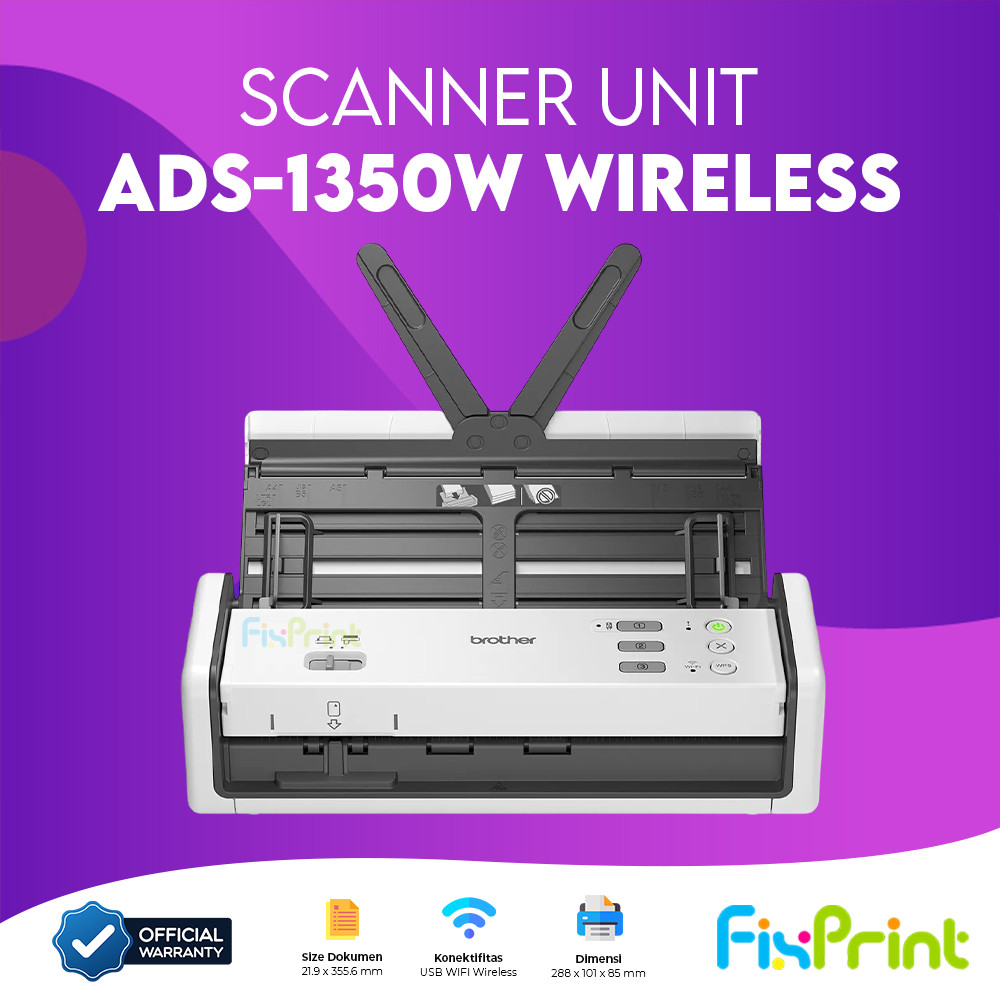 Jual Scanner Portable Brother ADS 1350W Wifi Scanner Mobile Document ...