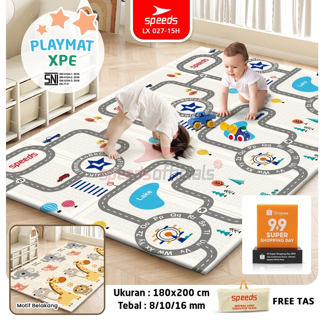 Jual SPEEDS SNI H Playmat Foldable XPE 8-10-16mm Playmate Karpet Empuk ...