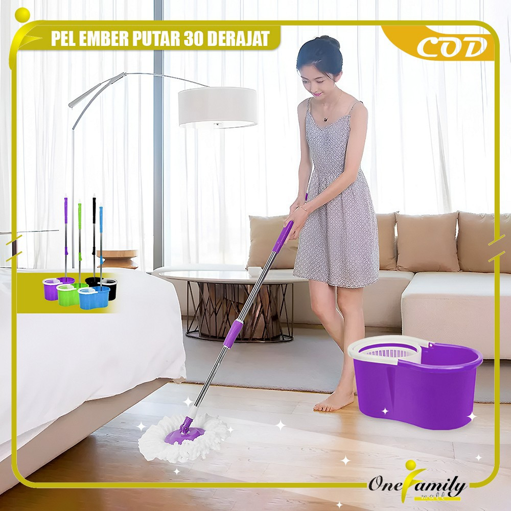 Jual QK67UQ ONE-C526 Alat Pel Lantai Dengan Ember Serbaguna / Pel Lantai Ultra Putar Praktis ...