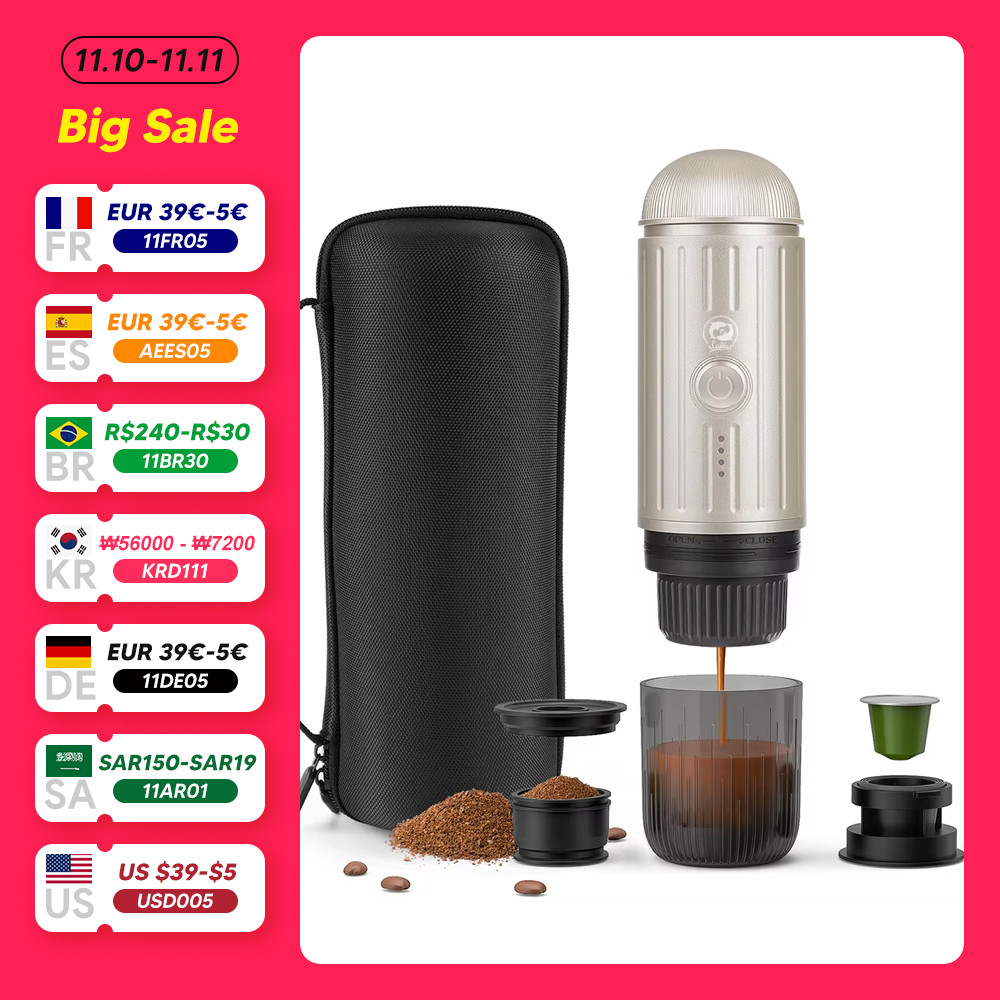 Jual Portable Espresso Coffee Maker Electric Coffee Machine 19Bar ...