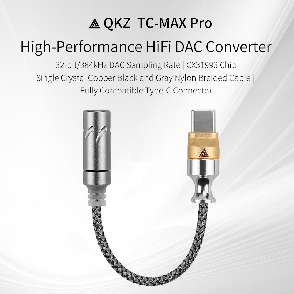 Jual QKZ TC MAX PRO Portable Amplifier DAC Type C to 3.5mm Jack Adaptor ...