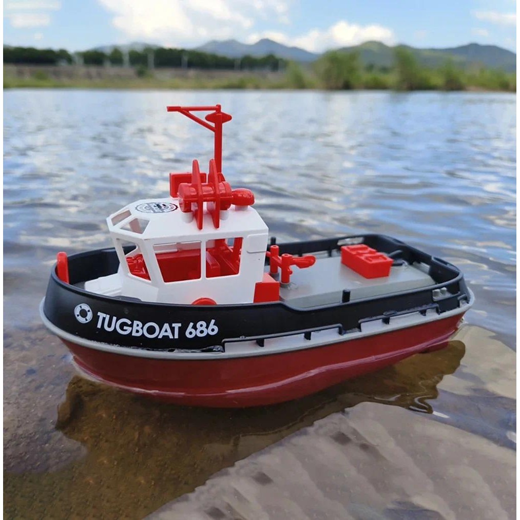 Jual TYXIN 686 RC Remote Control Tugboat 1/72 Mini Electric Boat Water ...