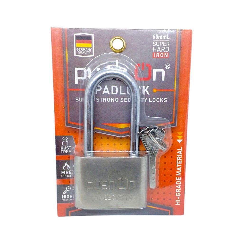 Jual Gembok Stainless Push ON 60mm Leher Panjang Besi Baja Merk Kunci ...