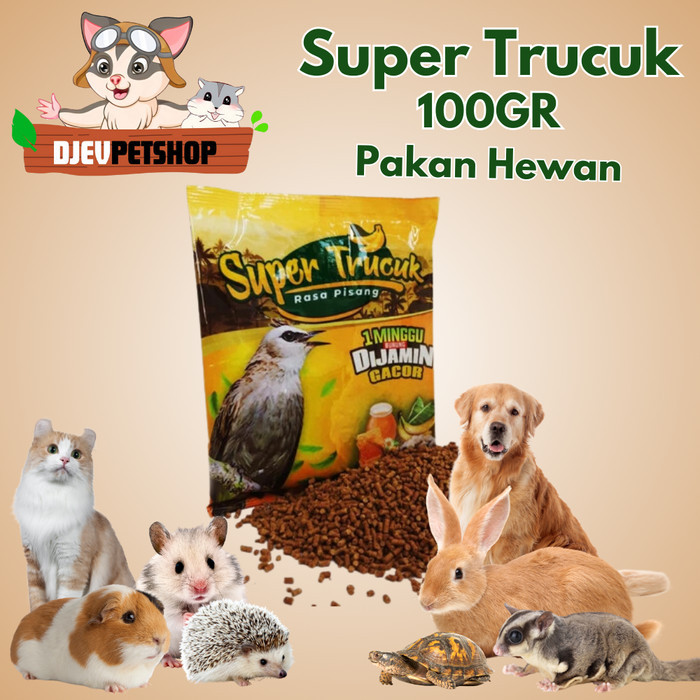 Jual DJEVPETSHOP Pakan Burung 100gr Trucuk Voer Pur Pellet Rasa Pisang ...