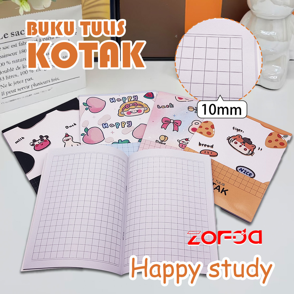 Jual Notebook 10*10mm Grid Buku Kotak Kecil Buku Diary Aesthetic ...