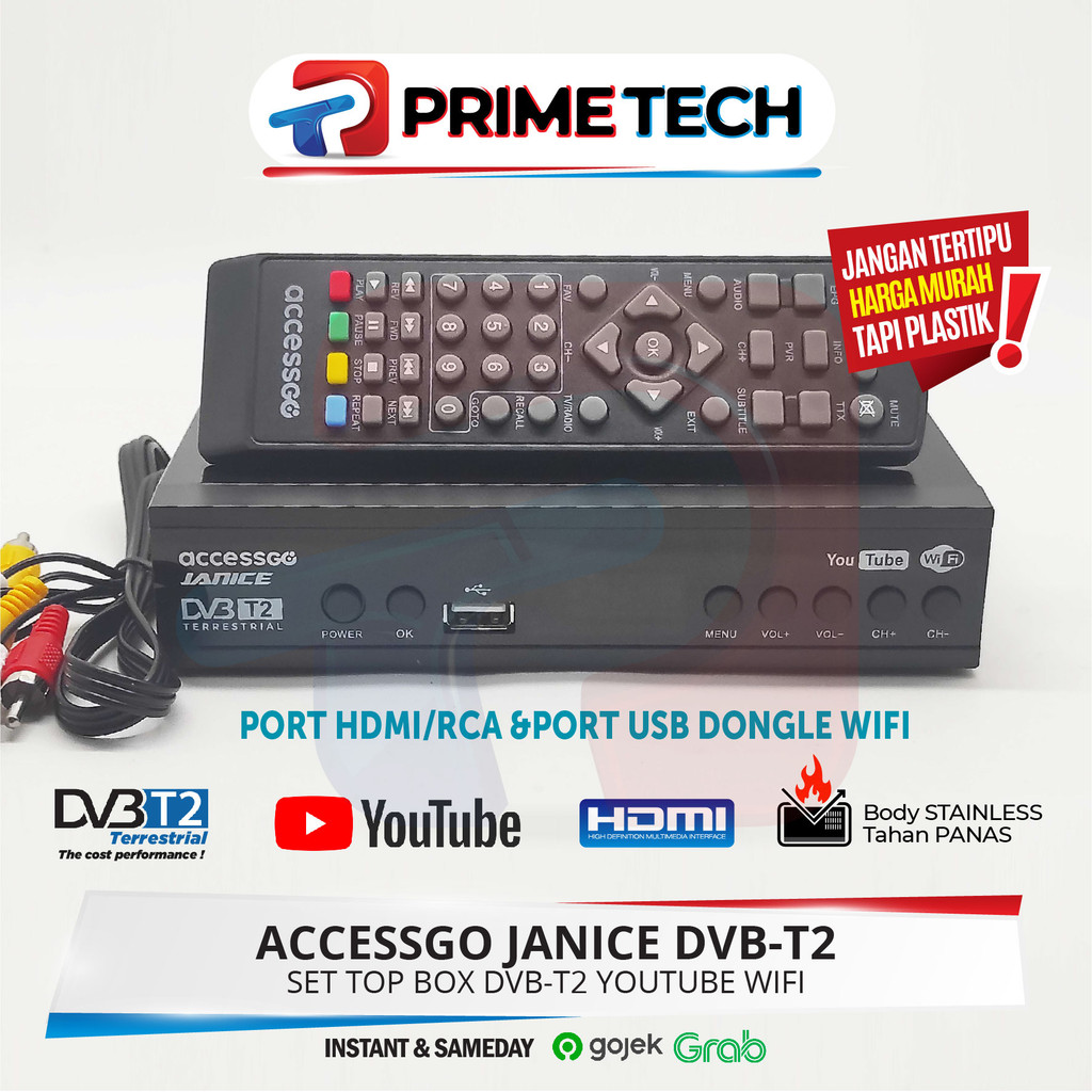 Jual Set Top Box DVB T2 Accessgo Janice U002 bisa akses youtube - PrimeTech | Shopee Indonesia