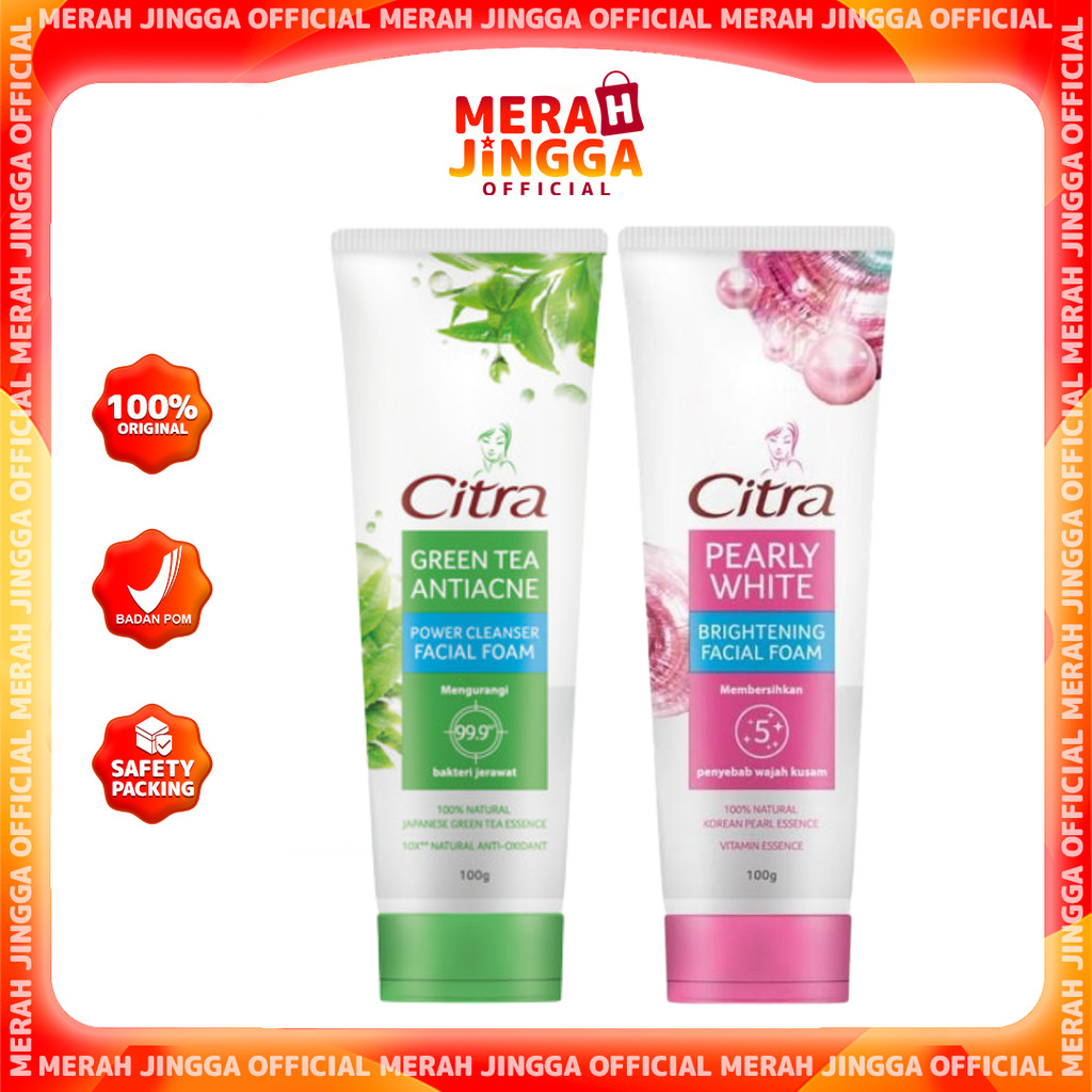 Jual Citra Facial Foam 100gr | Pearly White | Green Tea | Merah Jingga ...