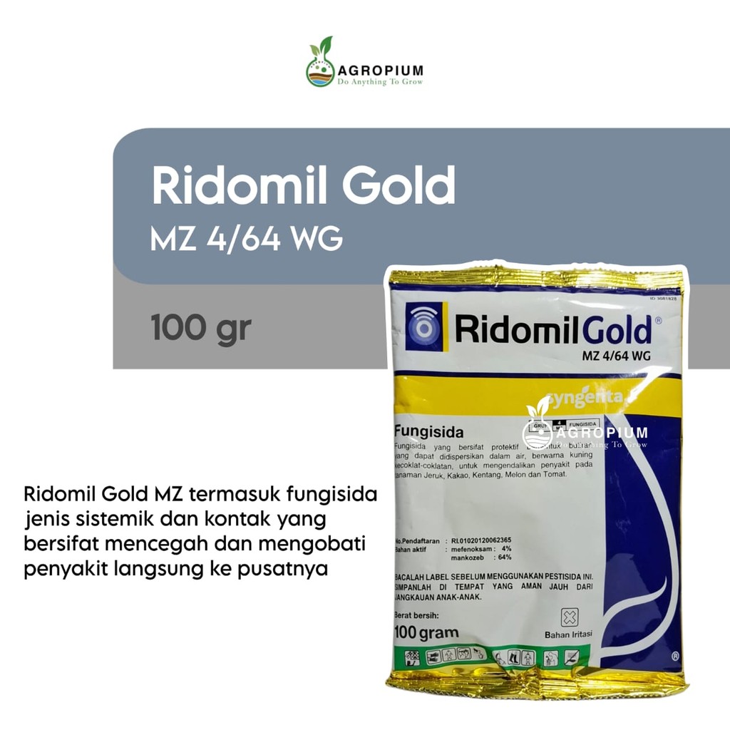 Jual Fungisida RIDOMIL GOLD MZ 4/64 WG 100 gram Pengendali Penyakit ...