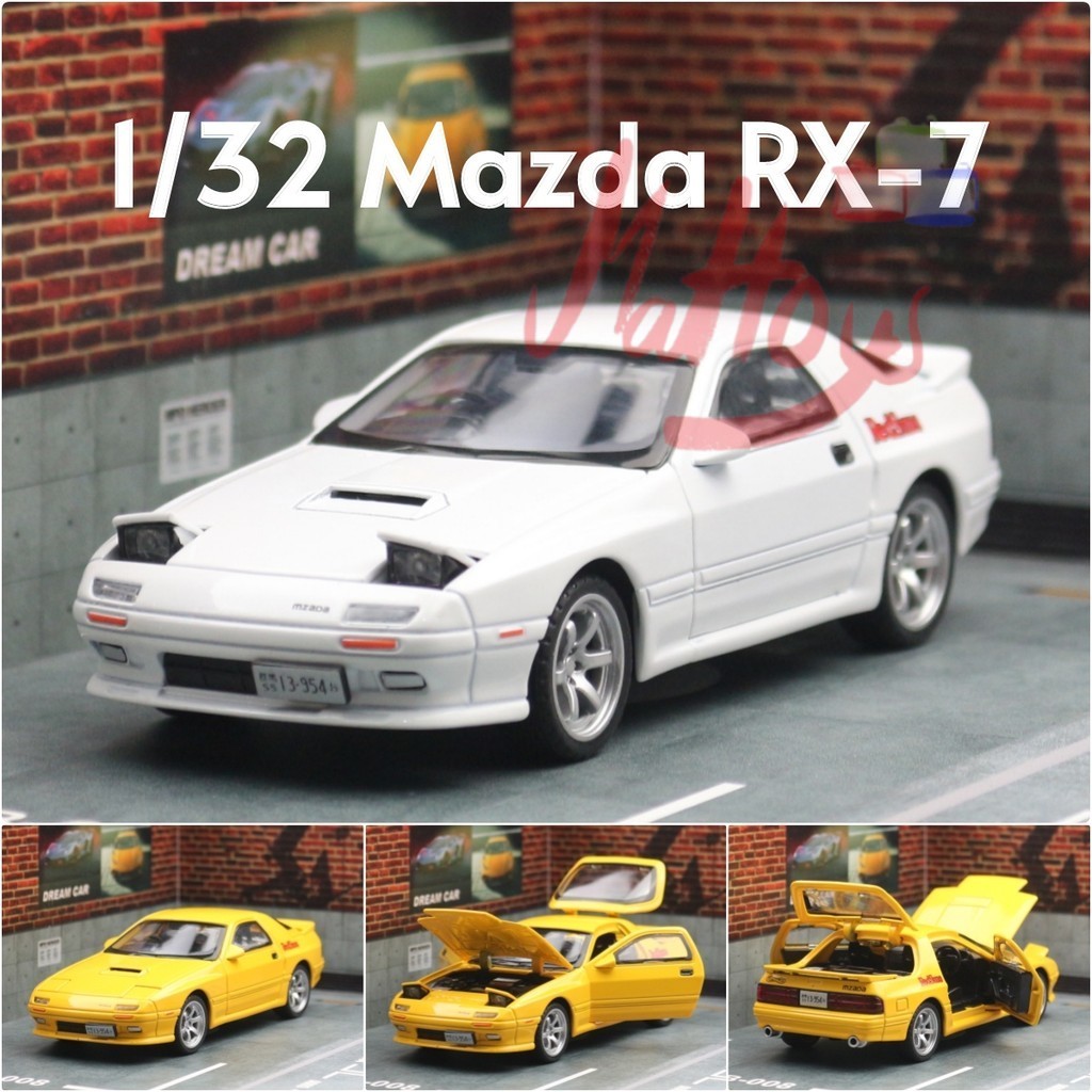 Jual 1:32 Mazda RX7 FD3S InitialD JDM Car Diecast Model Miniature Mobil ...