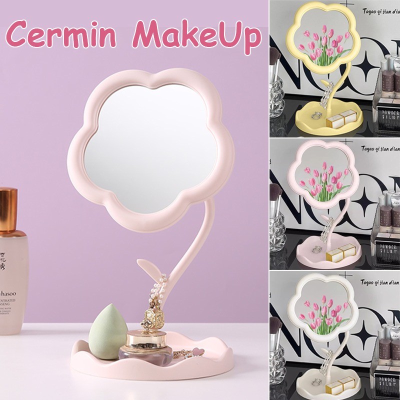 Jual Stand Mirorr Flower Kaca Meja Rias Serbaguna / Cermin Aesthetic ...